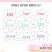 Sprinkle Number Set, Embroidery Numbers, Birthday, Sprinkles, Birthday ...