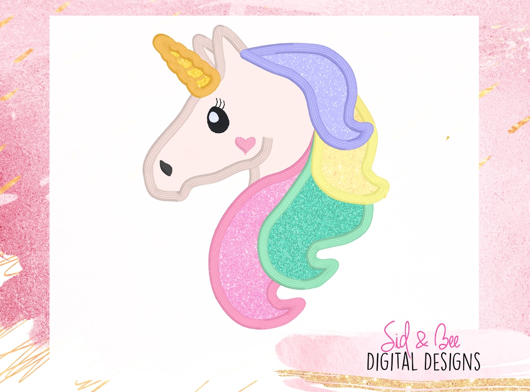 Unicorn, Unicorn Embroidery Design, Unicorn Head, Unicorn Face, Cute ...