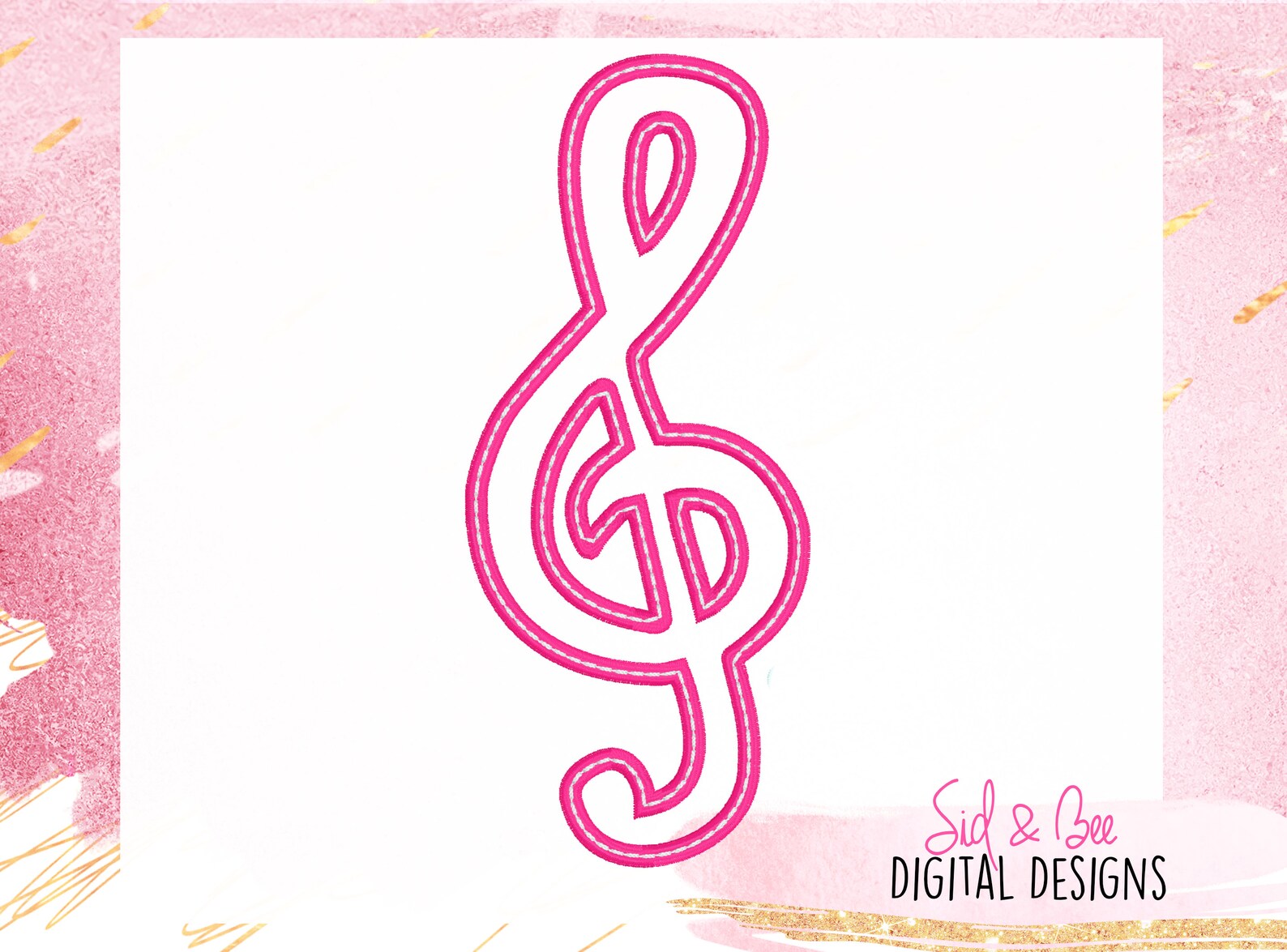 Music, Embroidery, Treble Clef Applique, Note, Eighth Note, Music ...