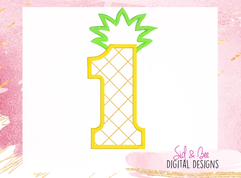 Pineapple, First Birthday, One Pineapple, Pineapple Applique ...