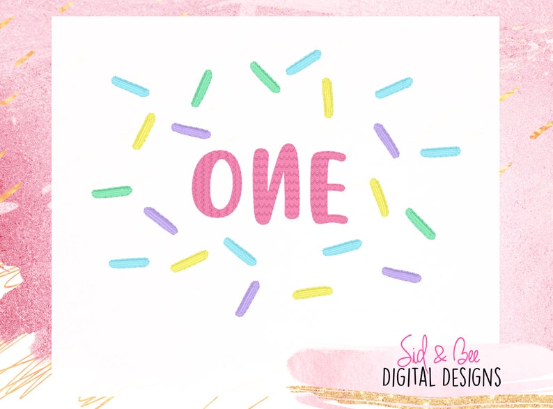 Sprinkle Number Set Embroidery Numbers Birthday Sprinkles - Etsy