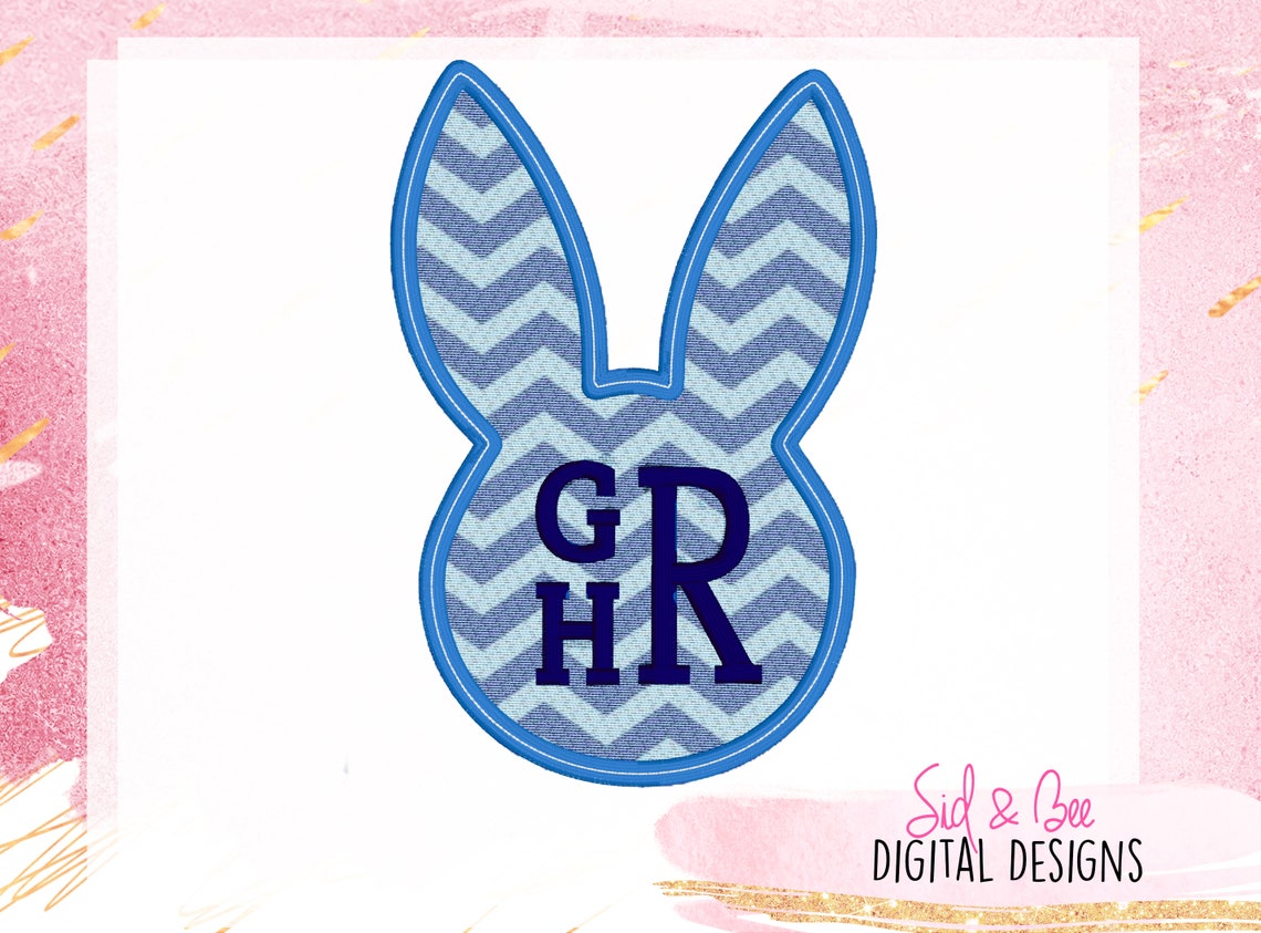 Easter Bunny, Monogram Frame, Bunny, Bunny Applique, Bunny Embroidery ...