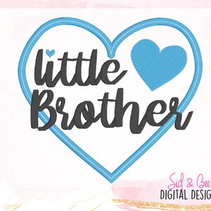 Little Brother, Little Brother Applique, Baby Boy, Nursery, New Baby ...