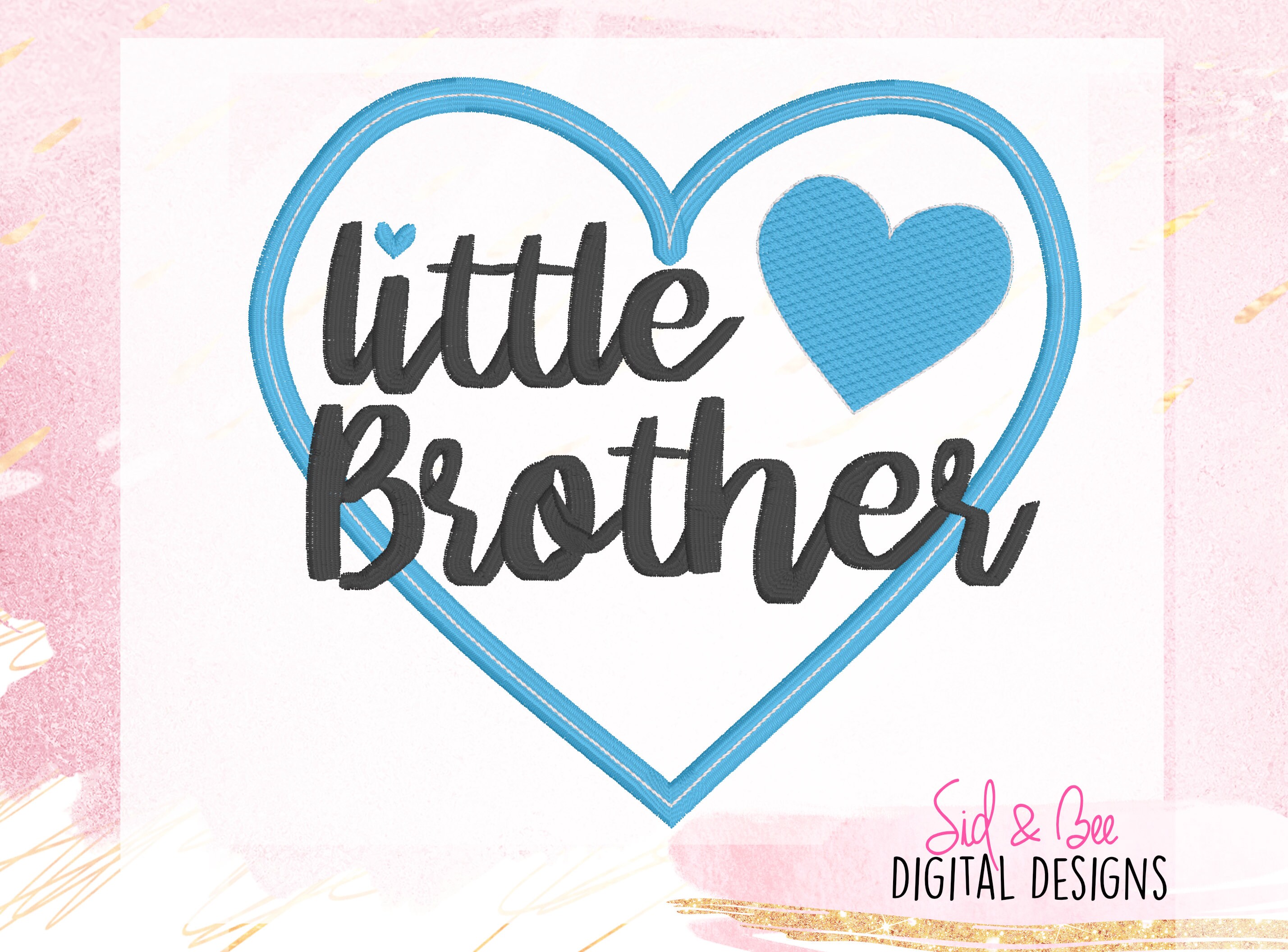 Little Brother, Little Brother Applique, Baby Boy, Nursery, New Baby ...