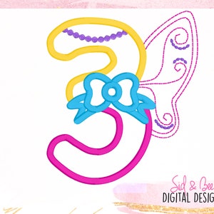 Fancy Number, Third Birthday, Three Applique, Fancy Applique ...