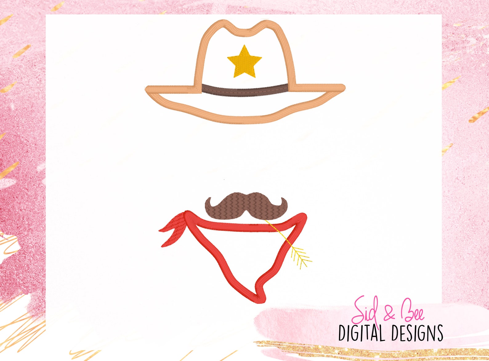 Cowboy Cowboy Applique Cowboy Face Bandana Cowboy | Etsy