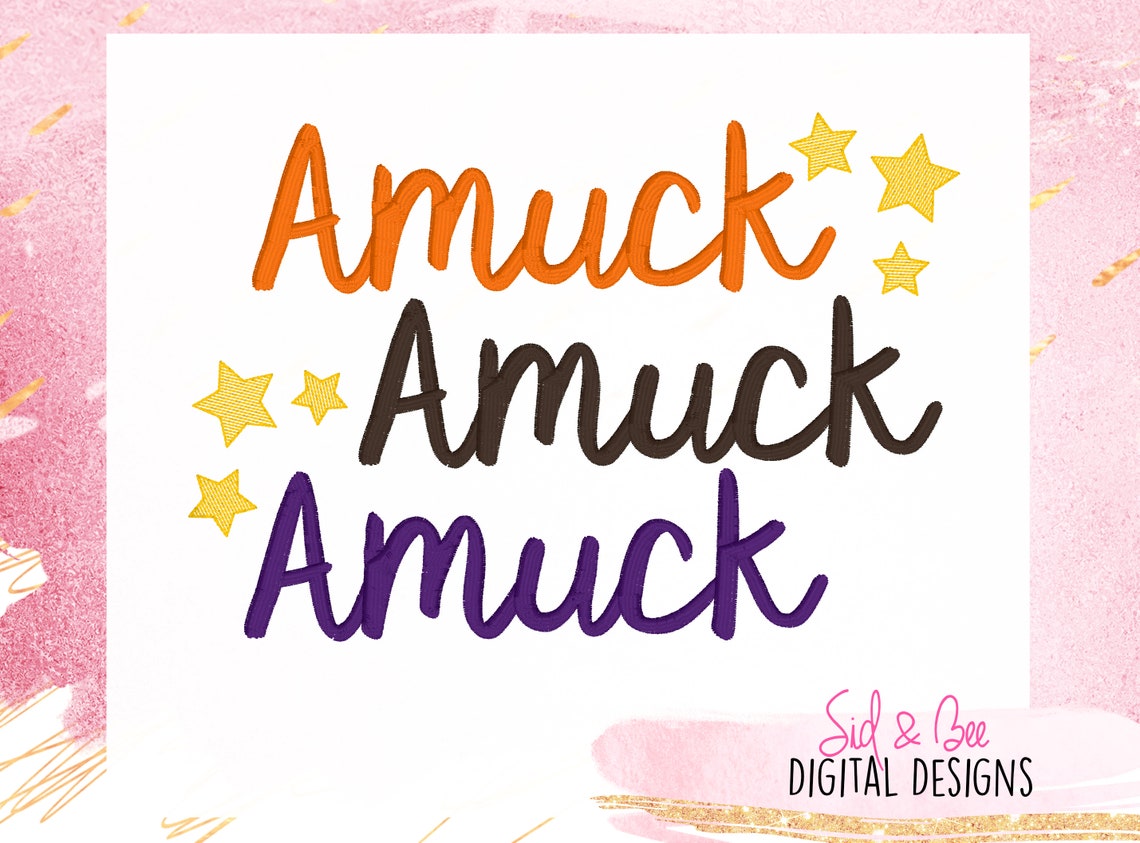 Amuck, Amuck Amuck Amuck, Hocus Pocus, Embroidery, Funny, Basic ...