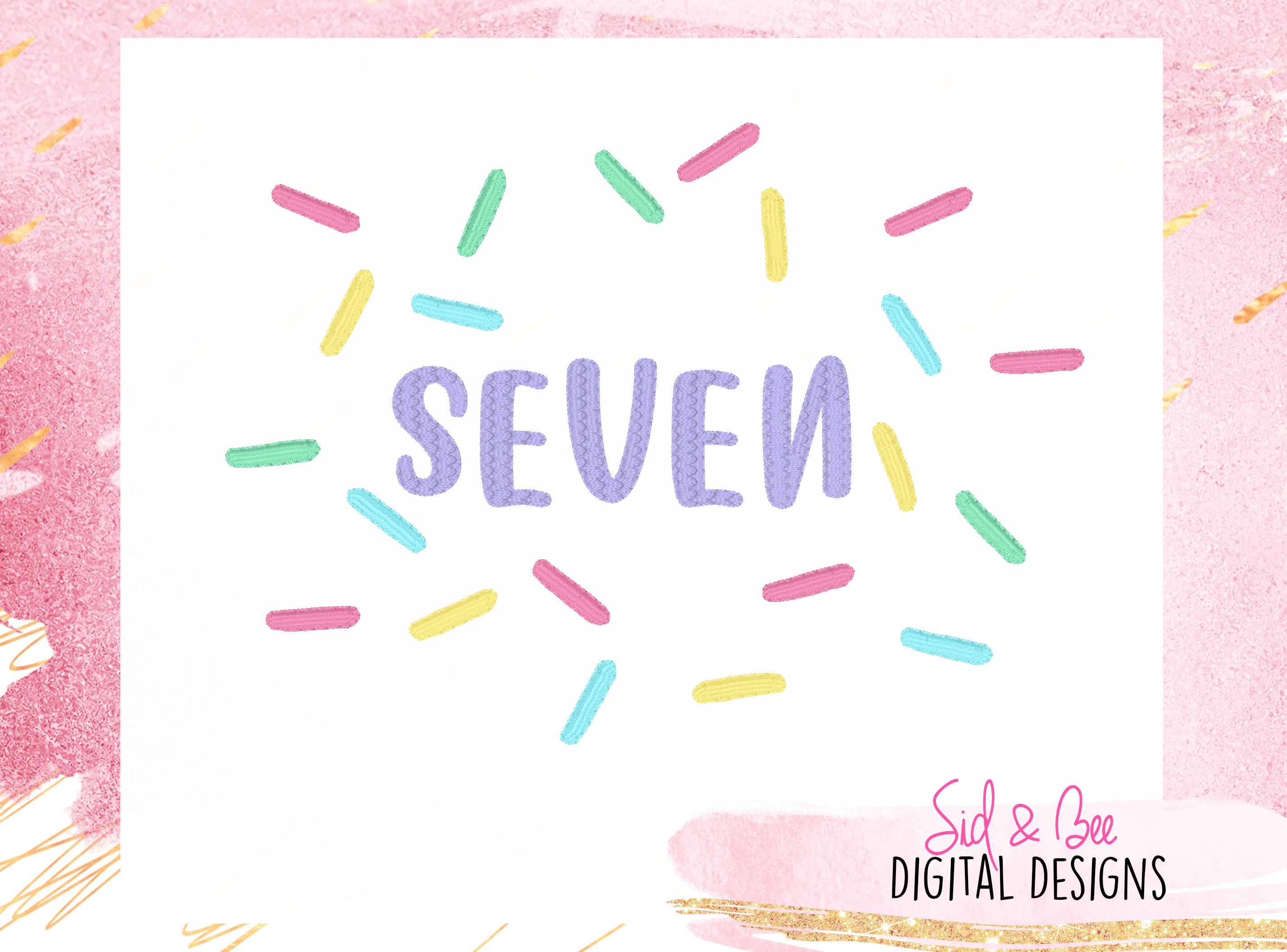 Sprinkles Birthday, Sprinkles Design, Ice Cream, Donut, Seven, Seventh ...
