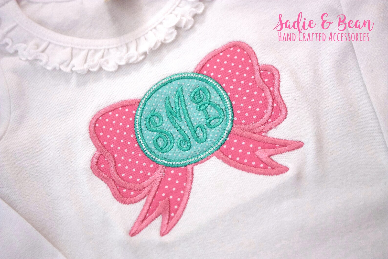Bow Monogram Bow Applique Bow Embroidery Monogram Frame - Etsy