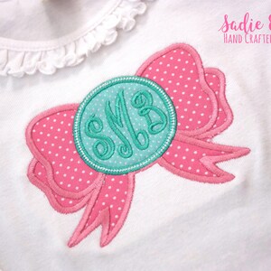 Bow Monogram, Bow Applique, Bow Embroidery, Monogram Frame, Monogram ...