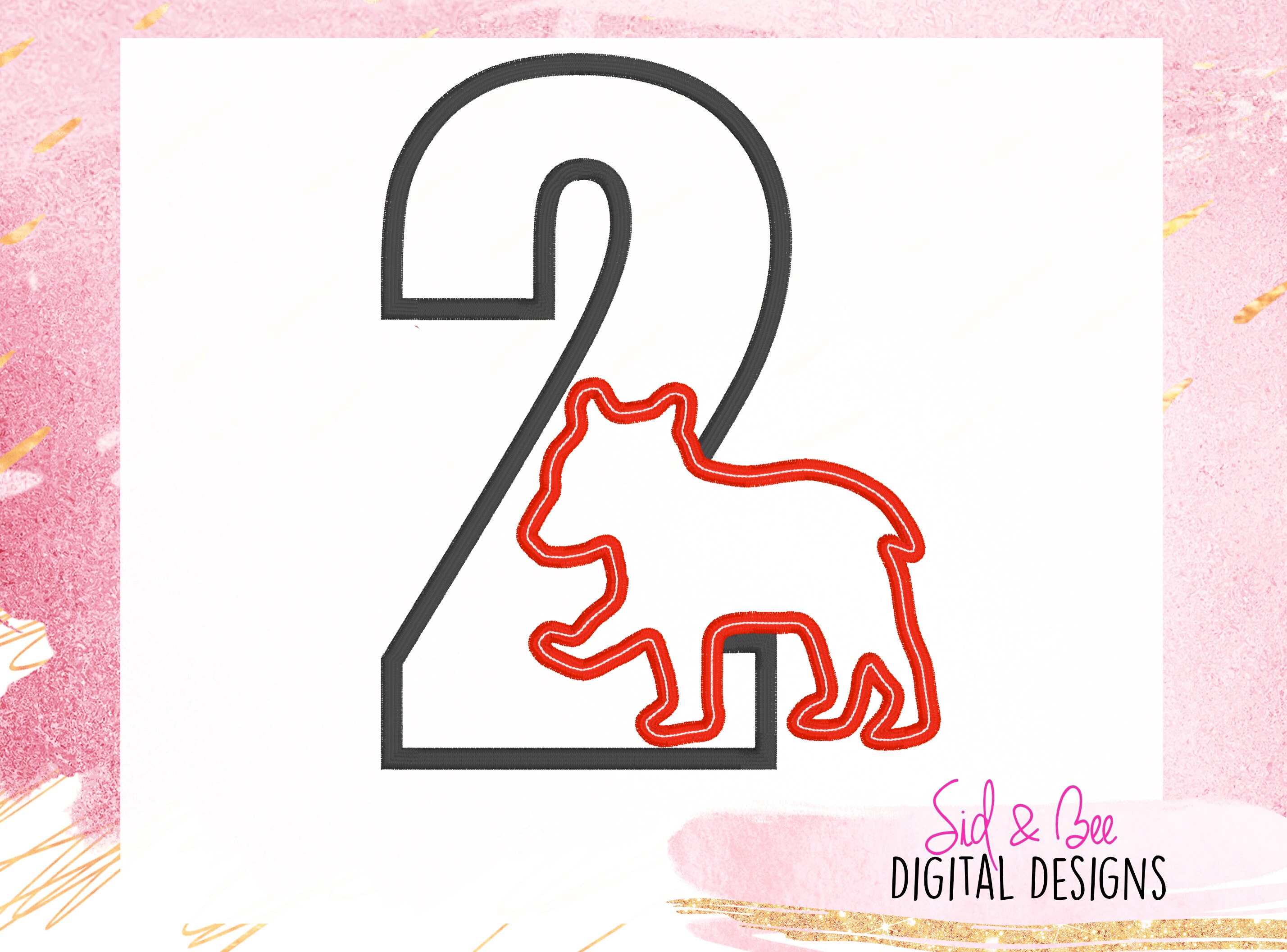Second Birthday, Bear Applique, Number Applique, Birthday, Two ...