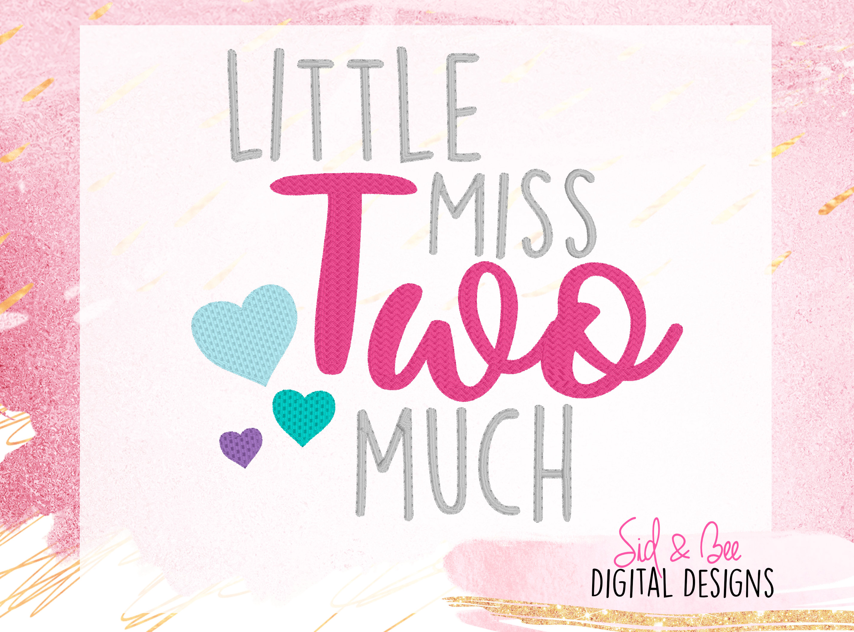 Two 2nd Two Much Embroidery Second Birthday Design - Etsy