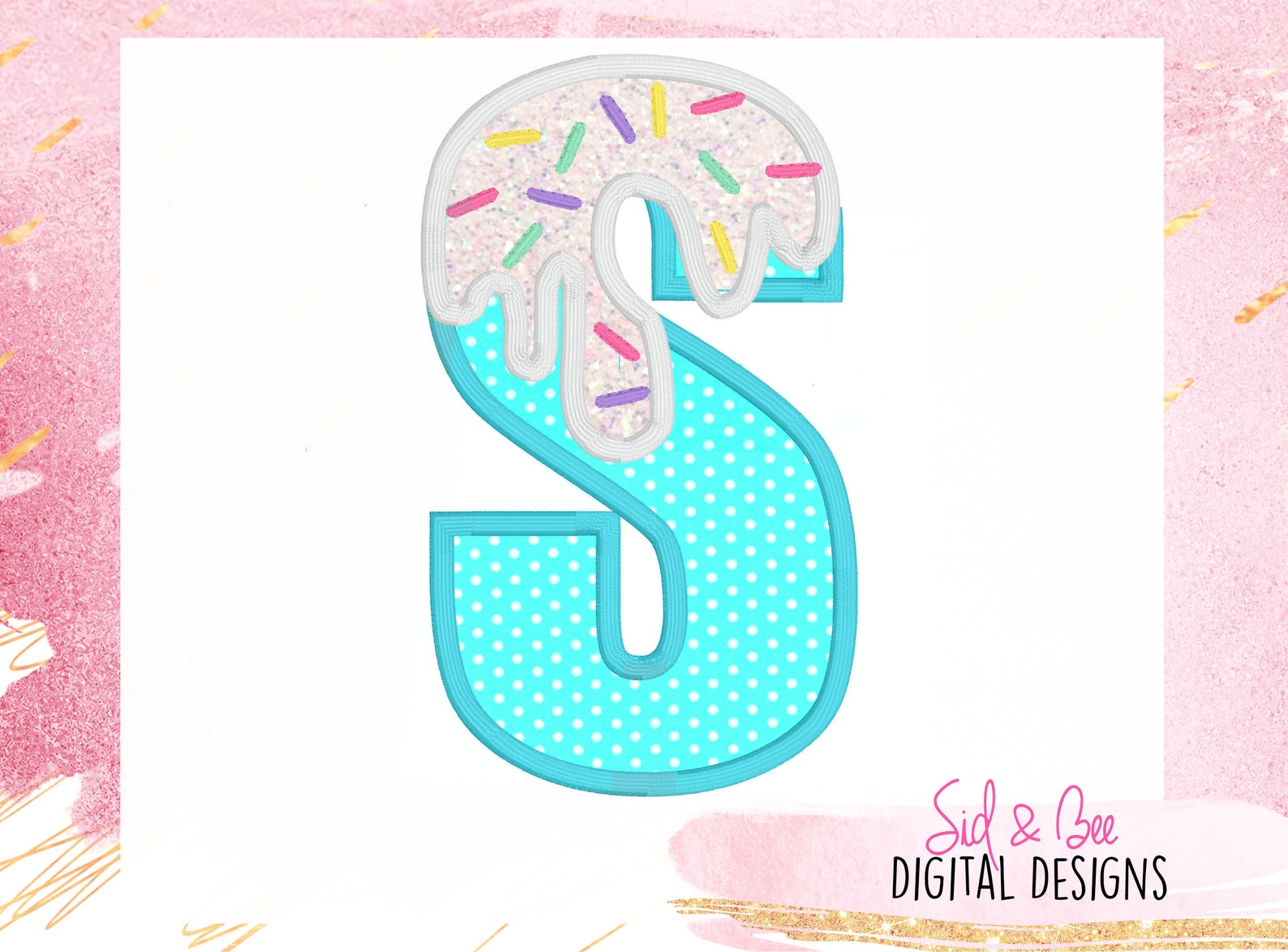 S Icing Alpha Alphabet Applique Sprinkles Letters - Etsy
