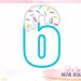 Sixth Birthday, Icing, Number Applique, Sprinkles, Six, Embroidery ...