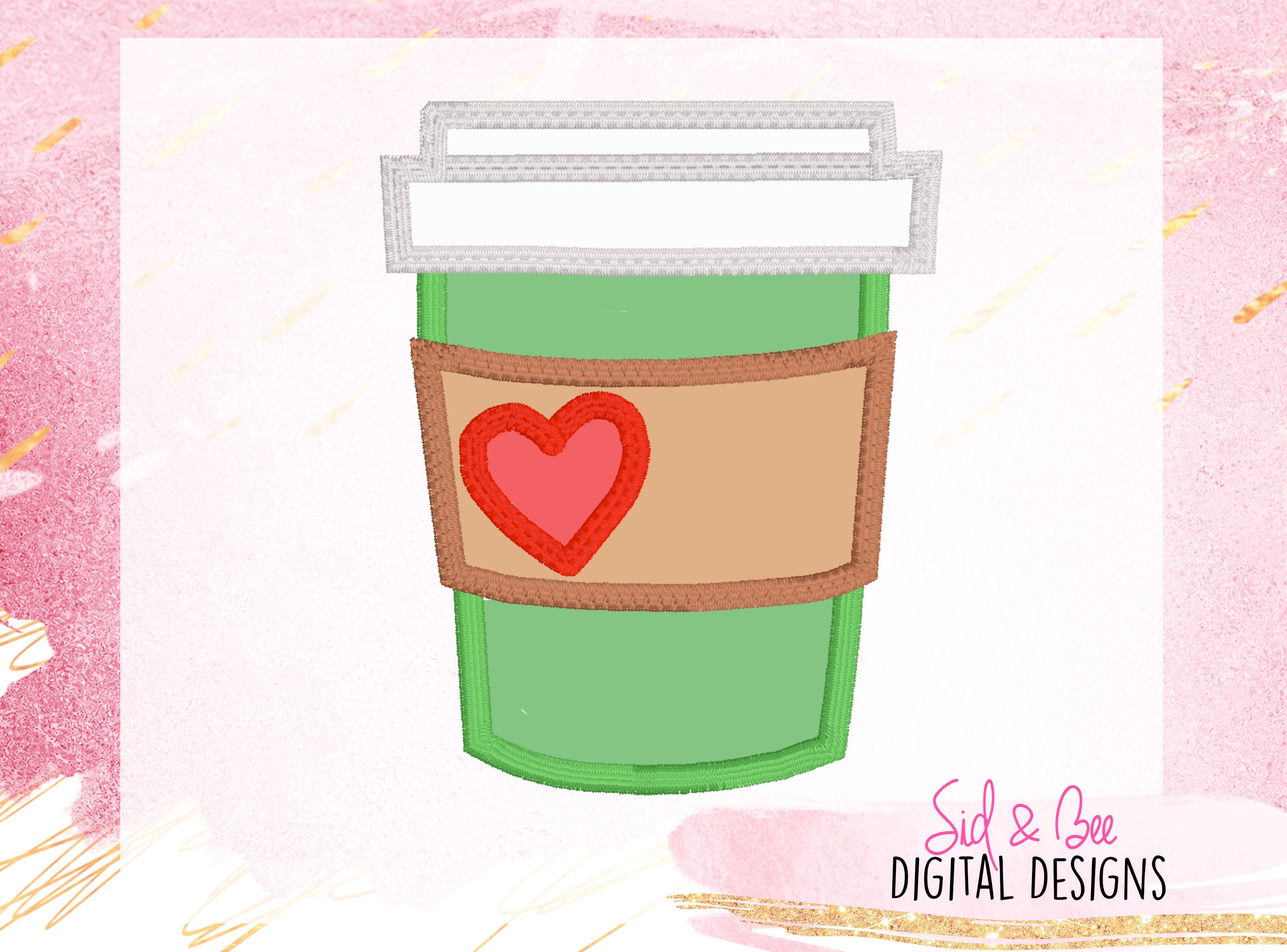 Coffee Coffee Cup Coffee Mug Coffee Applique Latte Travel - Etsy