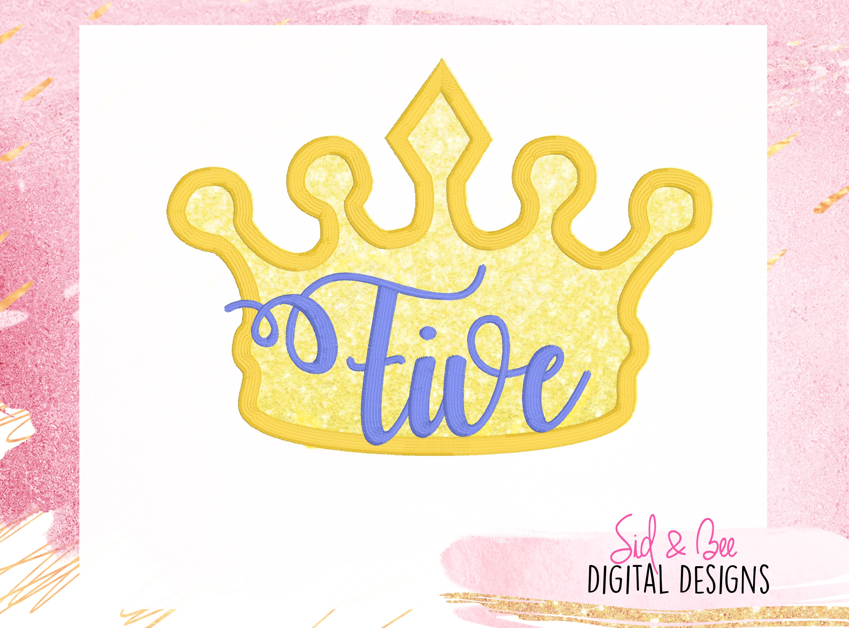 Princess Birthday, Crown Numbers, Tiara, Fifth Birthday, Five, 5, Crown ...
