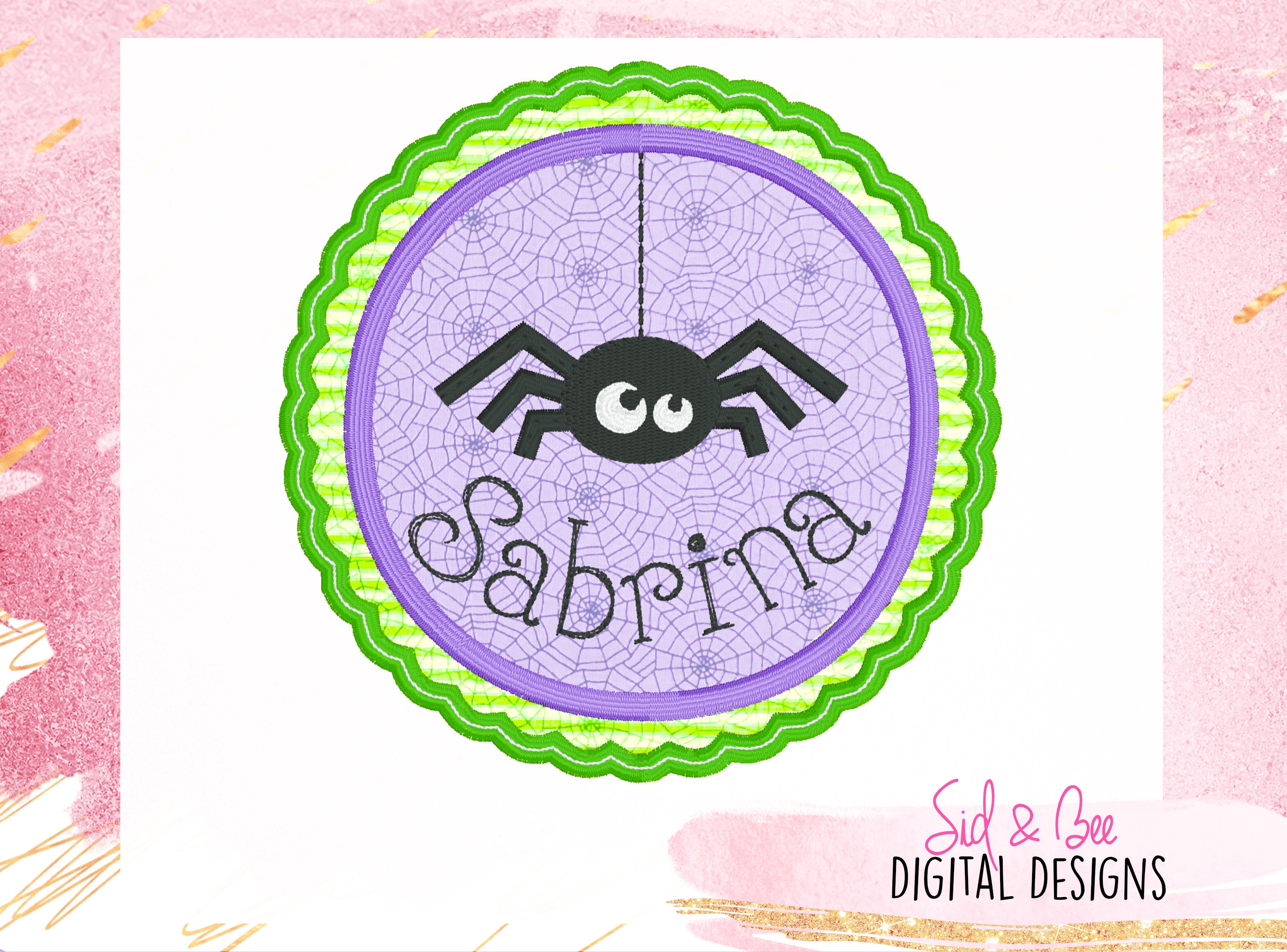 Spider Applique Design, Halloween Applique, Spooky, Boo-tiful Applique ...