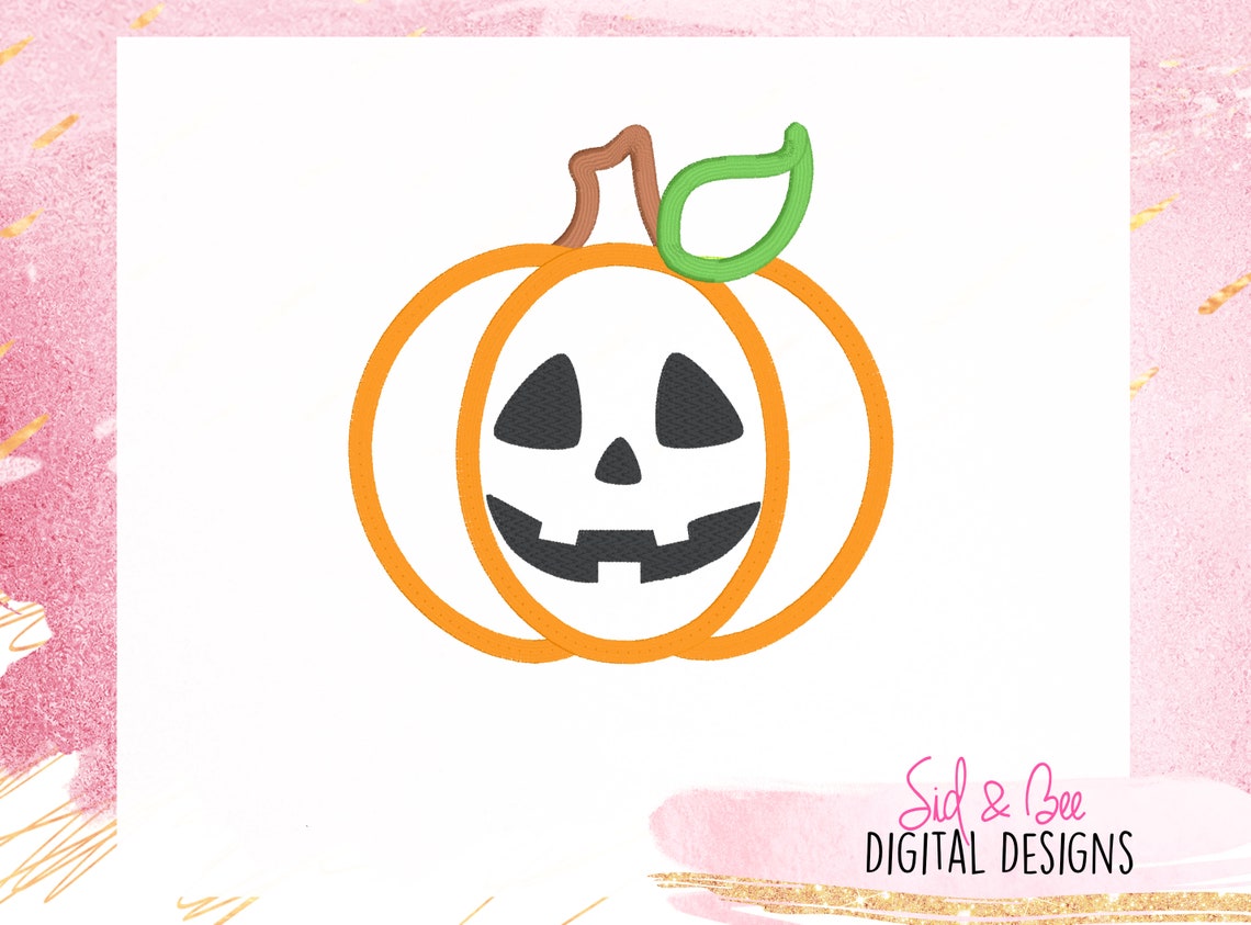 Pumpkin Applique Design jack o lantern pumpkin halloween | Etsy