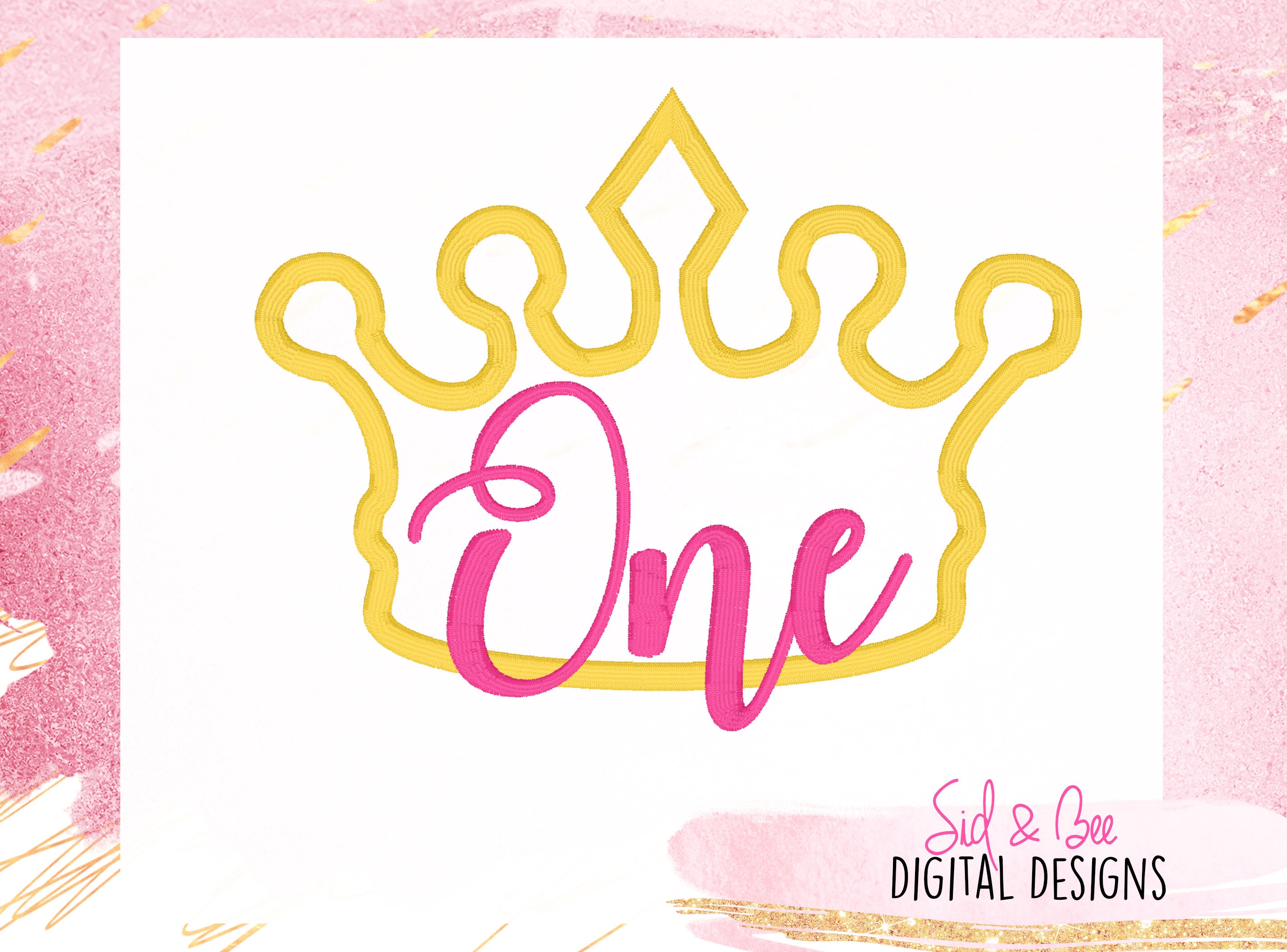 Princess Birthday Crown Numbers Tiara First Birthday One | Etsy