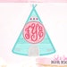 Teepee Teepee Applique Tee Pee Teepee Embroidery Monogram - Etsy
