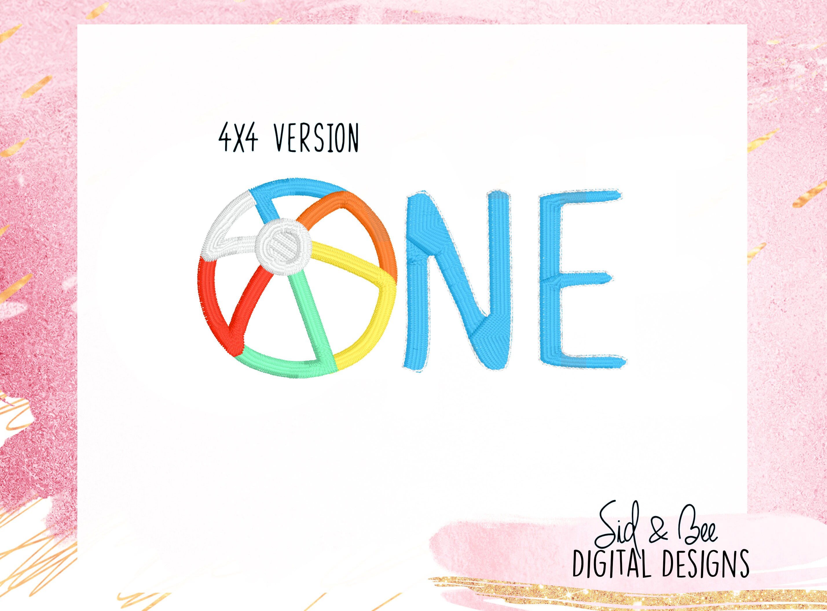 Birthday, One, First Birthday, Beach Ball Applique, Beach Ball ...