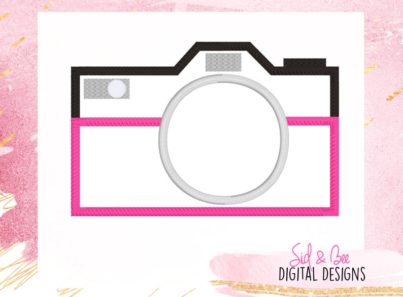Camera Applique Camera Photography Photo Monogram Frame | Etsy
