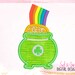 St. Patricks Day Applique, Shamrock Applique, Rainbow, Leprechaun, Pot ...