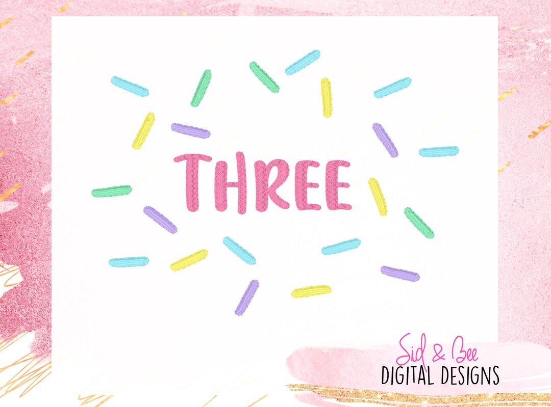 Sprinkles Birthday, Sprinkles Design, Ice Cream, Donut Birthday, Three ...