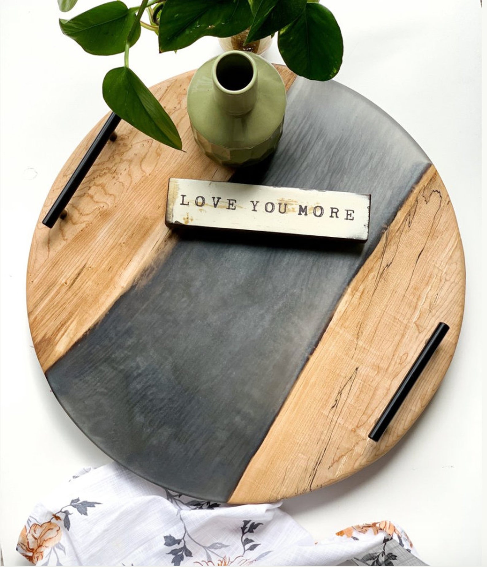 CUSTOM Lazy Susan Center Piece Turntable Custom Epoxy | Etsy