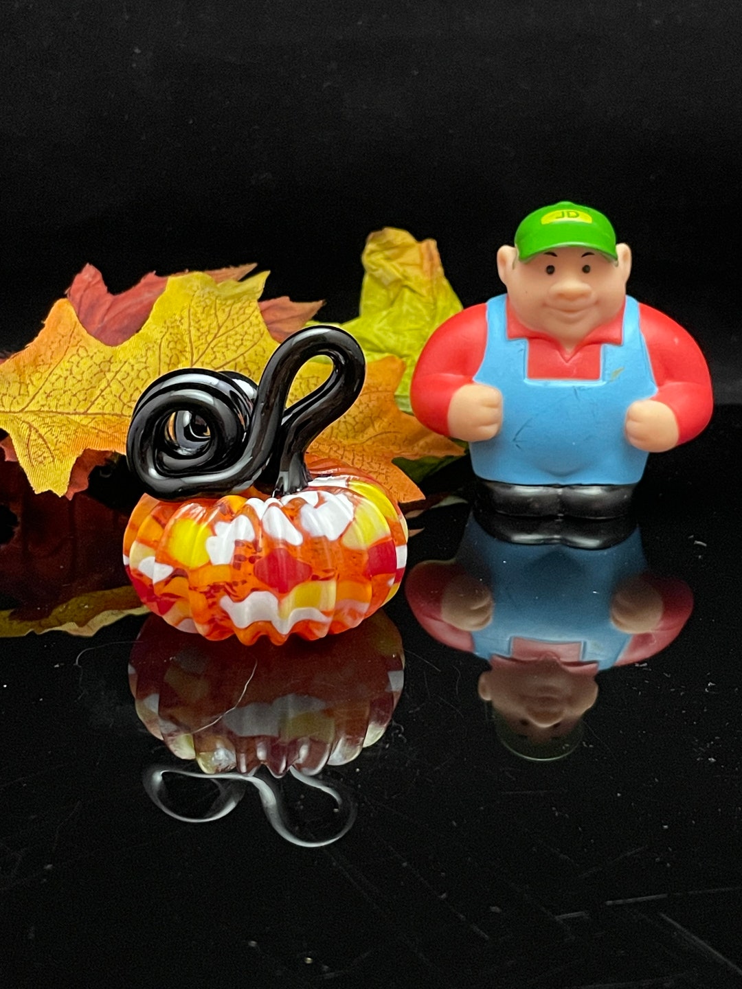 Cute Spotty Halloween Orange Mini Glass Pumpkin - Etsy