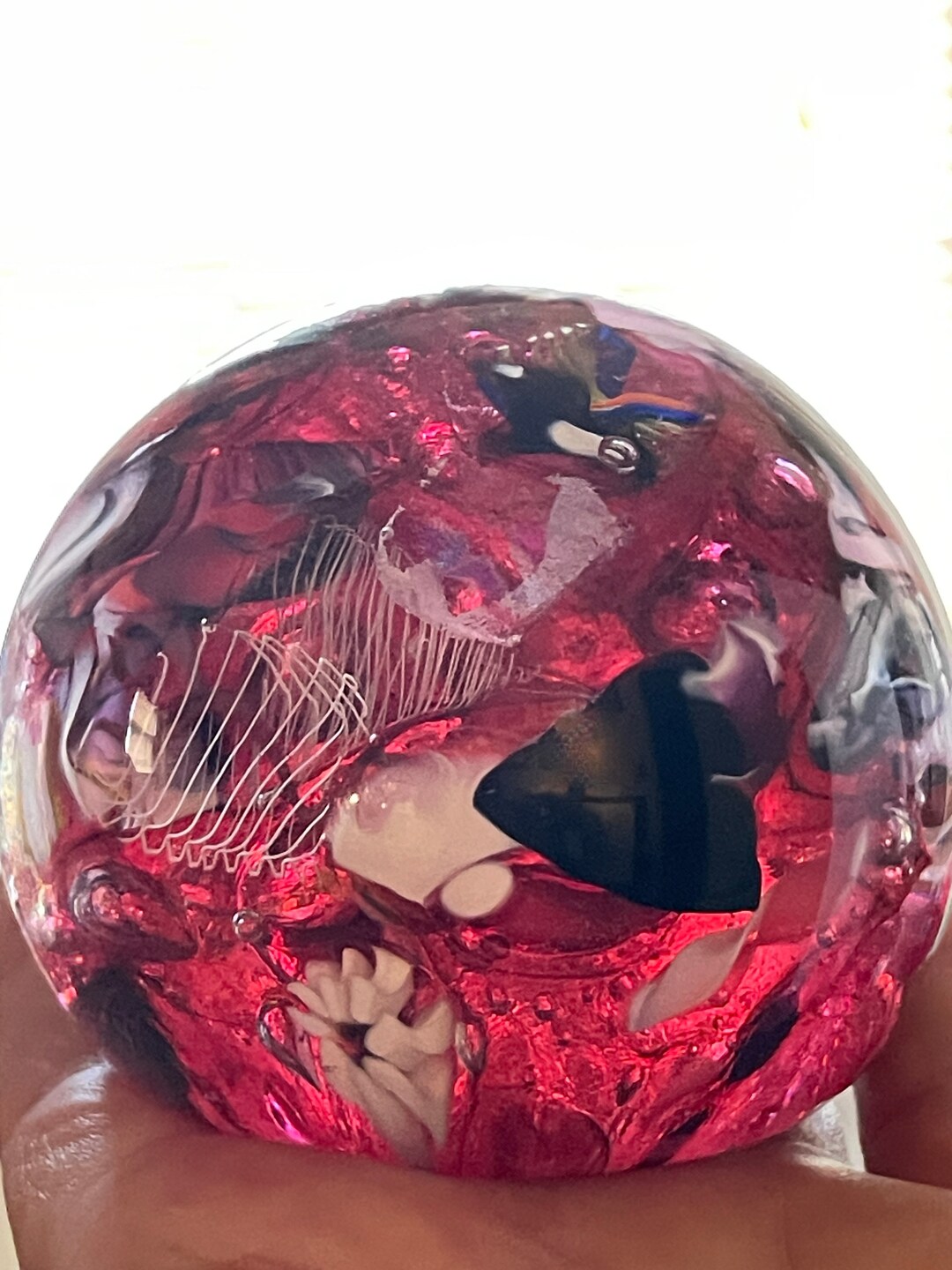 Pink Paperweight Amalgamation Sphere - Etsy