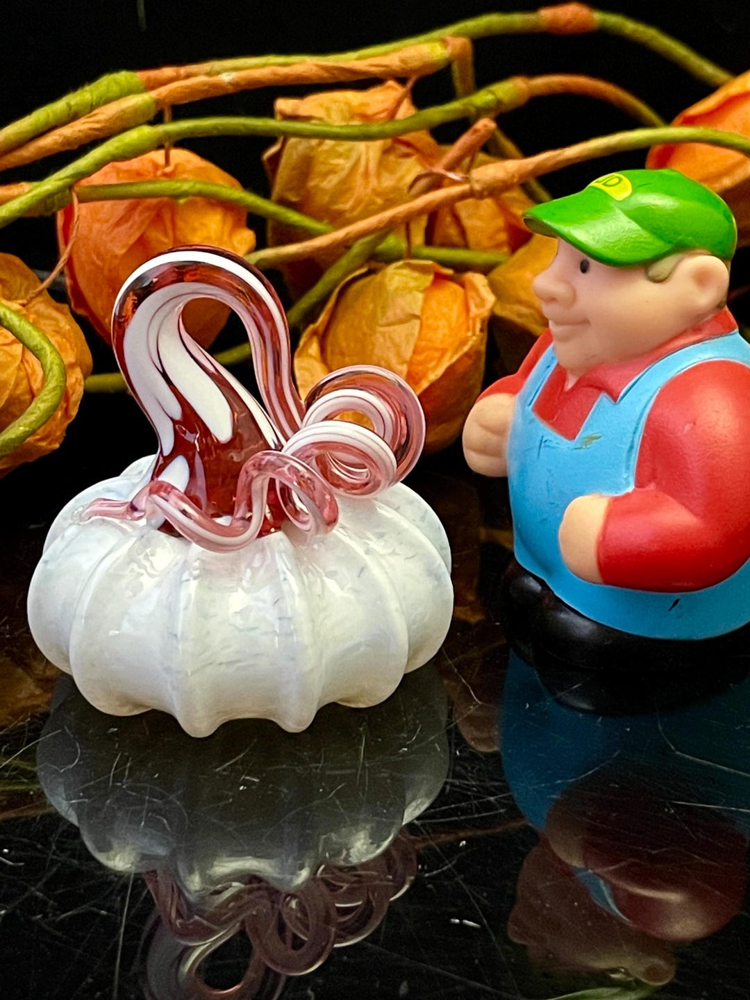 Adorable Cinderella Mini Glass Pumpkin With Ruby Stem - Etsy