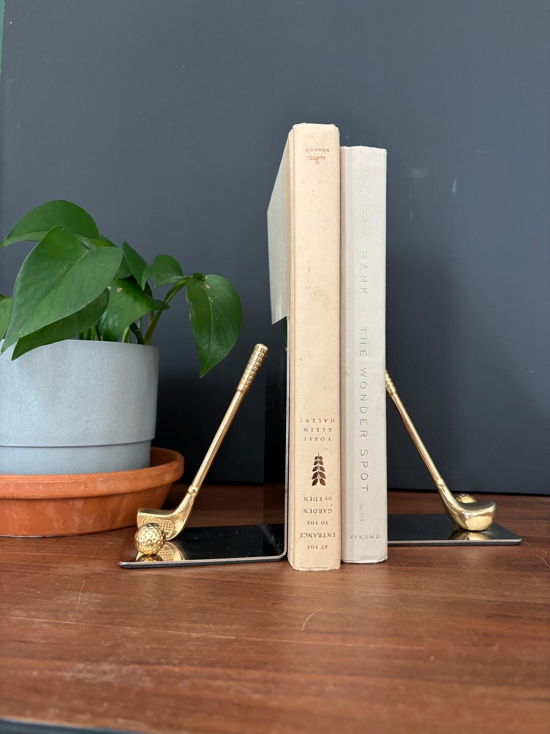 Mid-century Brass and Chrome Golf Club Bookends: Italian Vintage Decor ...