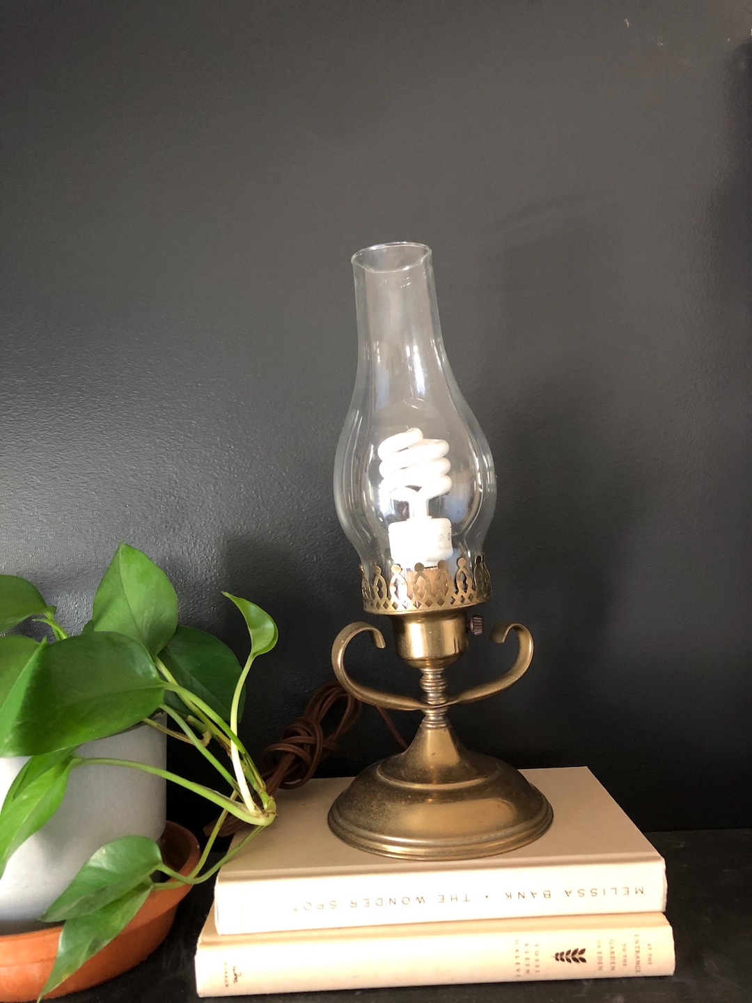 Vintage Electric Hurricane Lamp - Etsy