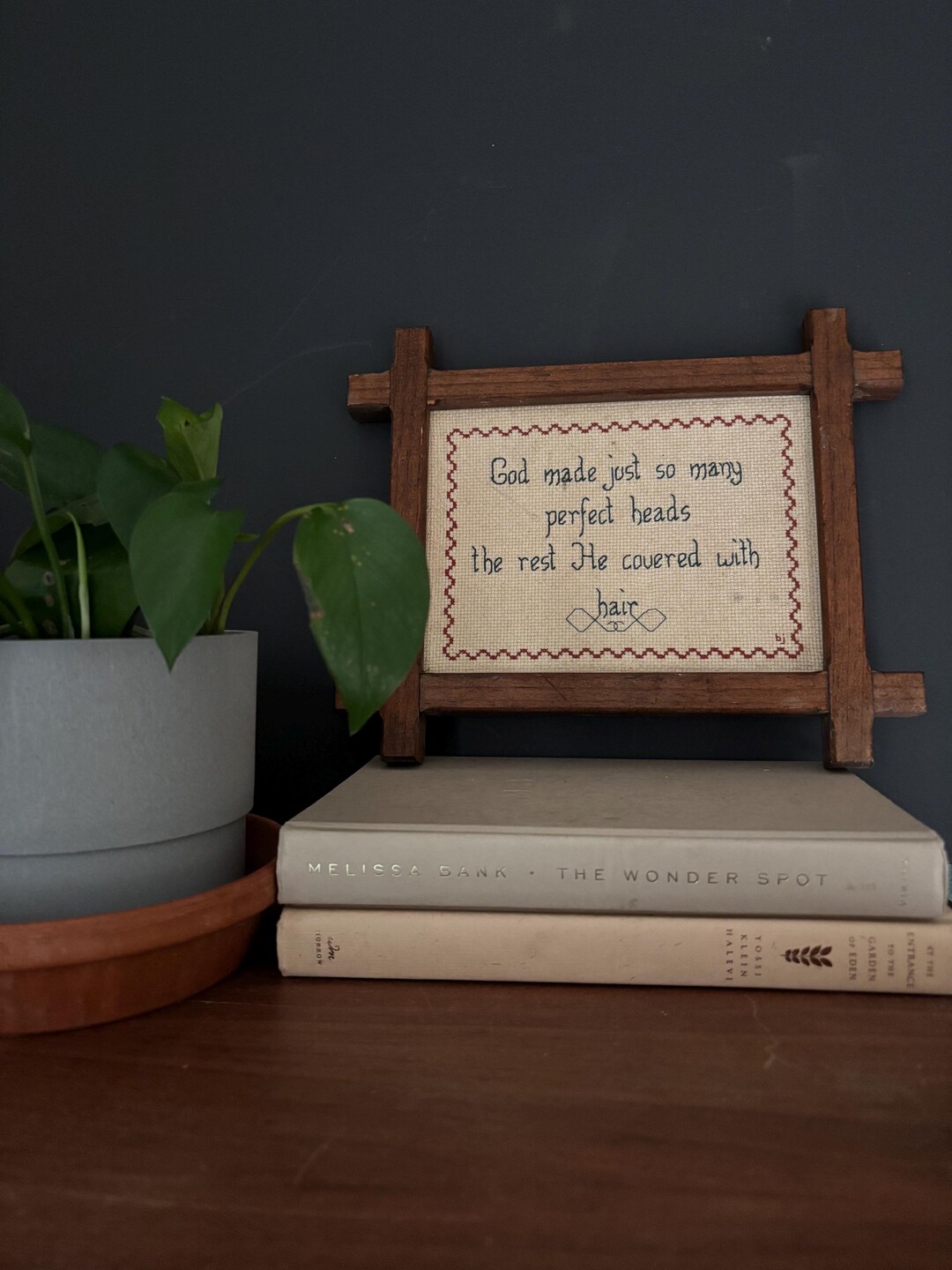 Vintage Hand Embroidery Wall Art - God Made Quote - Framed Decor - Etsy