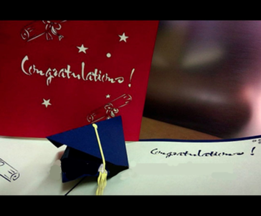 Congratulation Graduation Cap Pop up 3D Handmade Greeting Card - Etsy