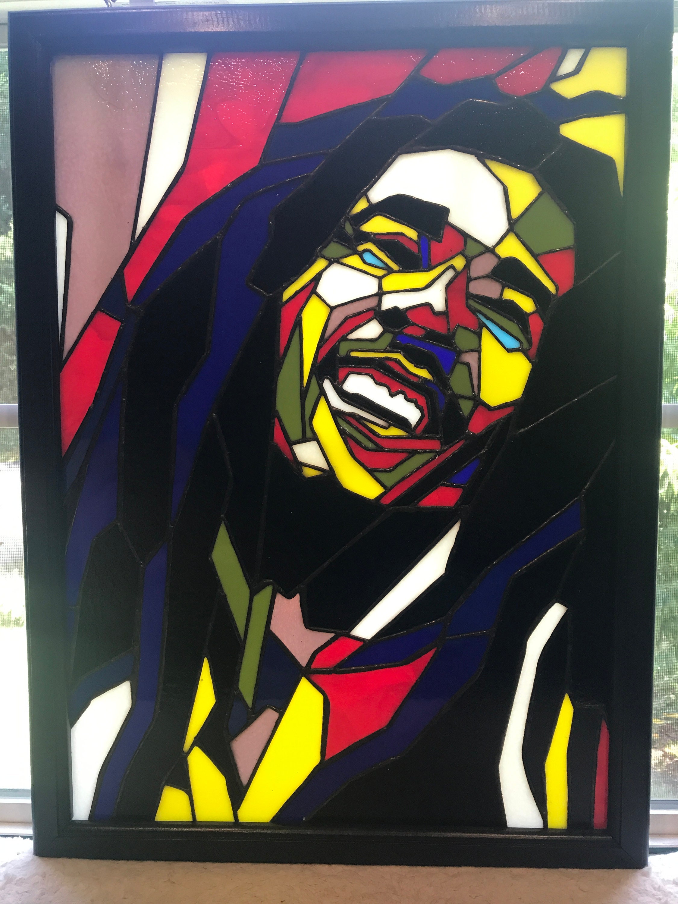 Bob Marley Stained Glass Window - Etsy Ireland