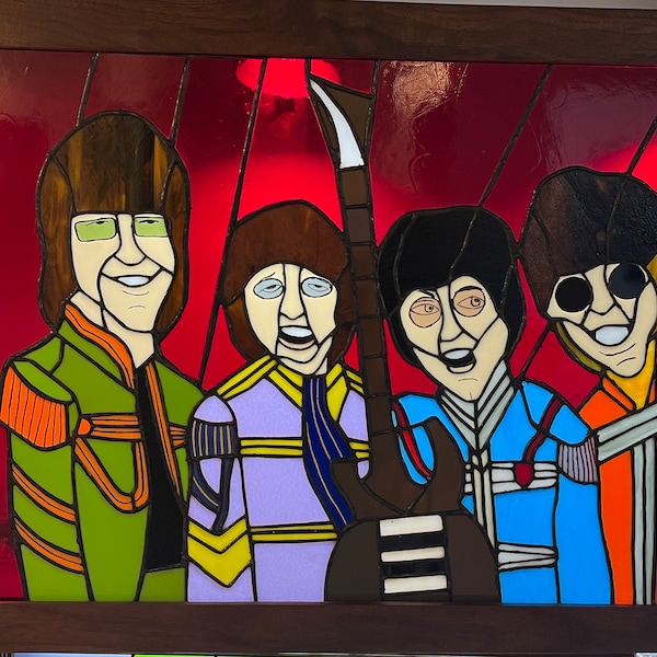 Beatles Glass Wall Art - Etsy