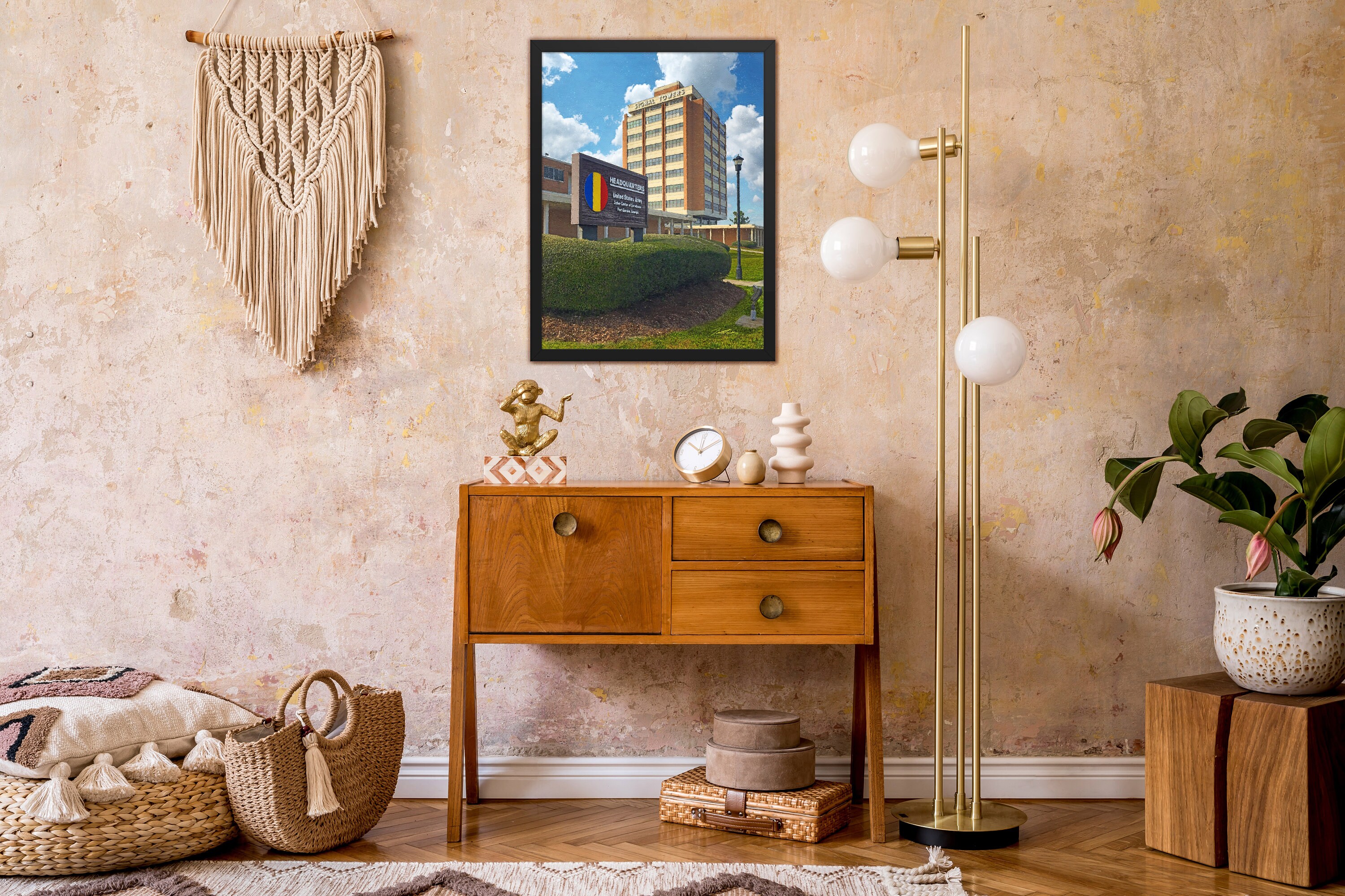 18x24 Fort Gordon Signal Towers – U.S. Army Cyber Coe HQ Framed ...