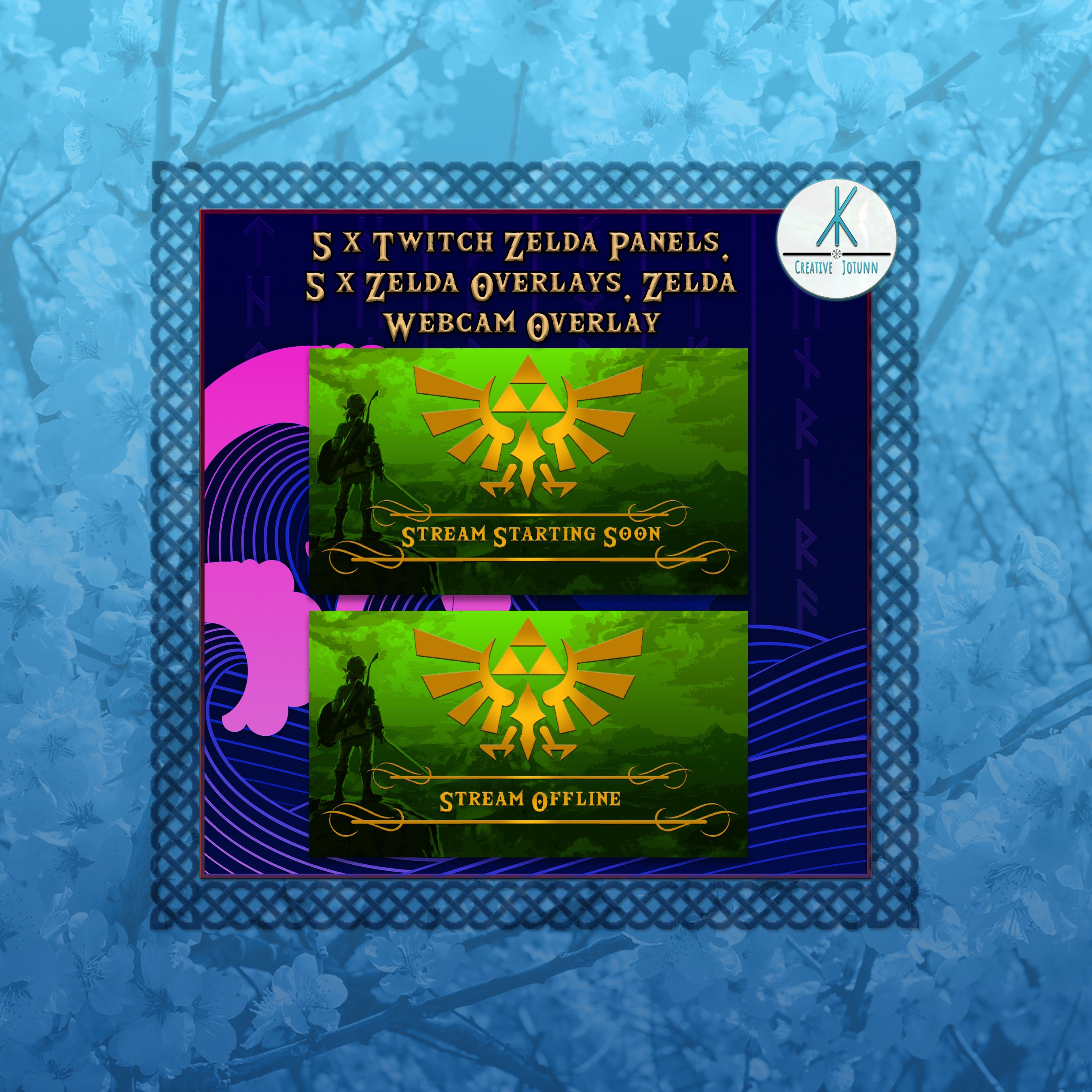 15 X Twitch Zelda Panels. 5 X Zelda Overlays. Zelda Webcam | Etsy