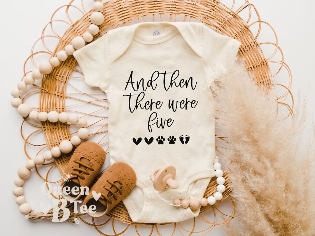 Pregnancy Announcement Baby Onesies® - and Then There Were Five Baby ...