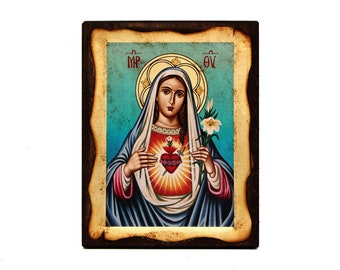Immaculate Mary Icon | Etsy