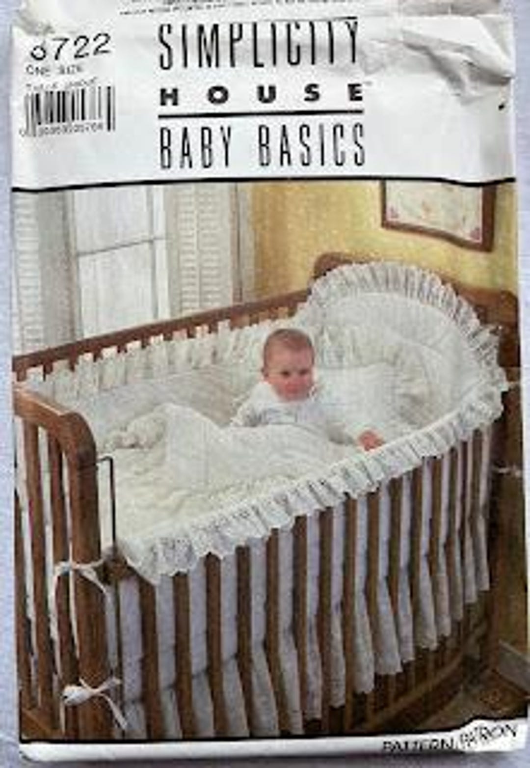 Simplicity Baby Basics Uncut Pattern 8722 Crib Dust Ruffle, Quilt, and ...