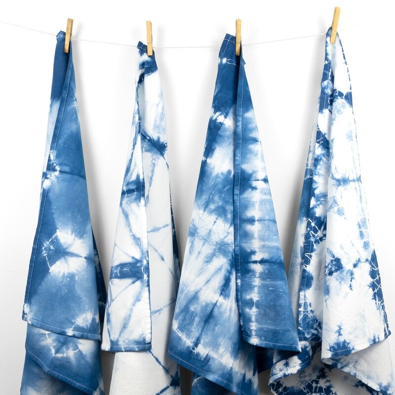 Indigo Dye Kitchen Towel - Etsy