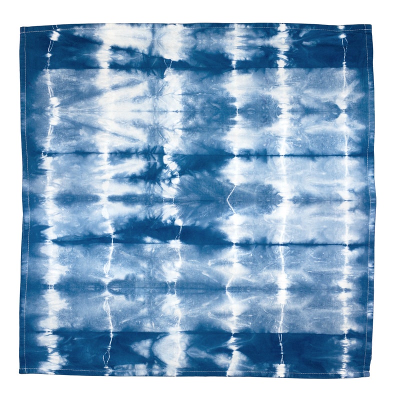 Shibori Dyed Tea Towels in Indigo Blue, Tie Dye Flour Sack Kitchen ...