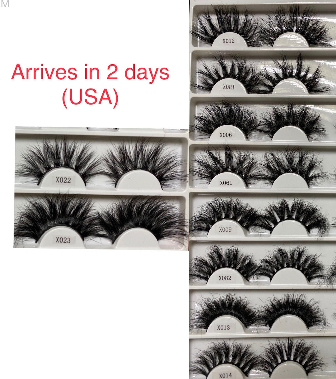 Fluffy Lashes 25mm 10 100 Pairs 3D Mink Lashes Long Thick Natural False ...