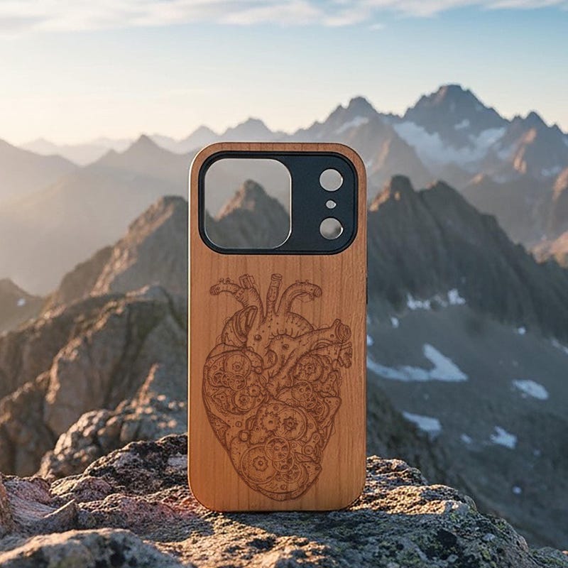 Engraved Heart Phone Case - Etsy
