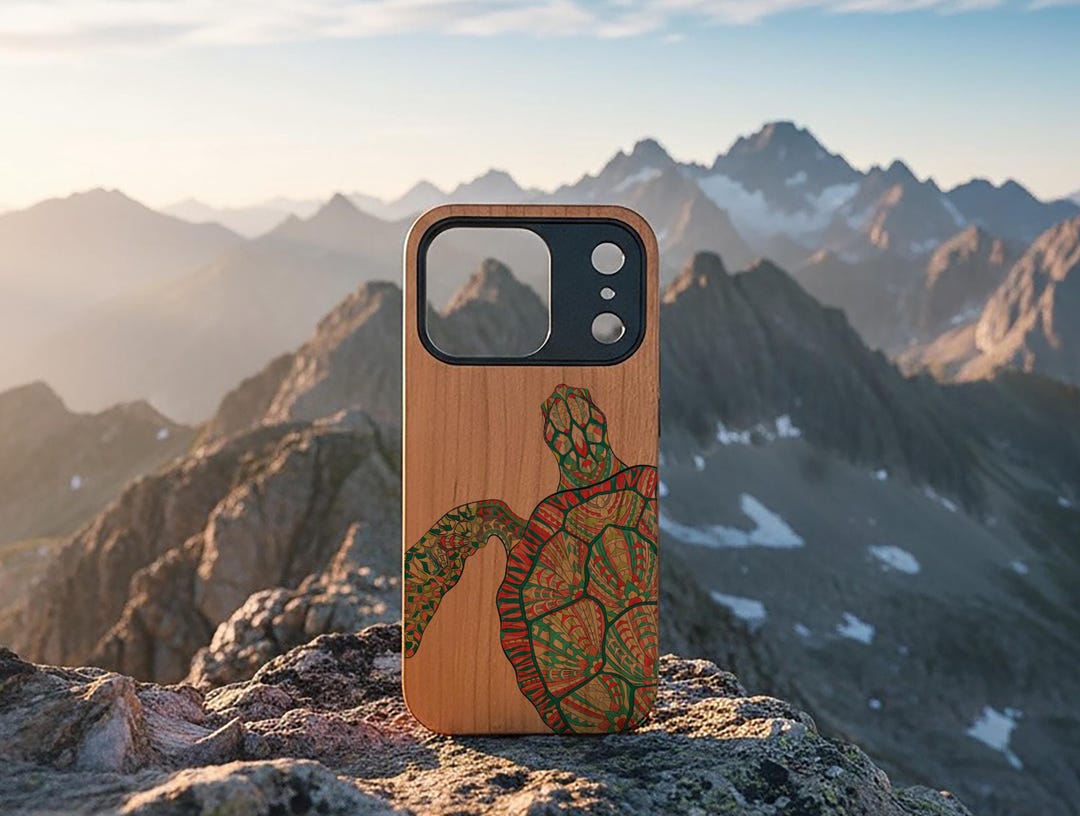 Sea Turtle Wood Phone Case, Marine Life iPhone Case, Ocean Wildlife ...