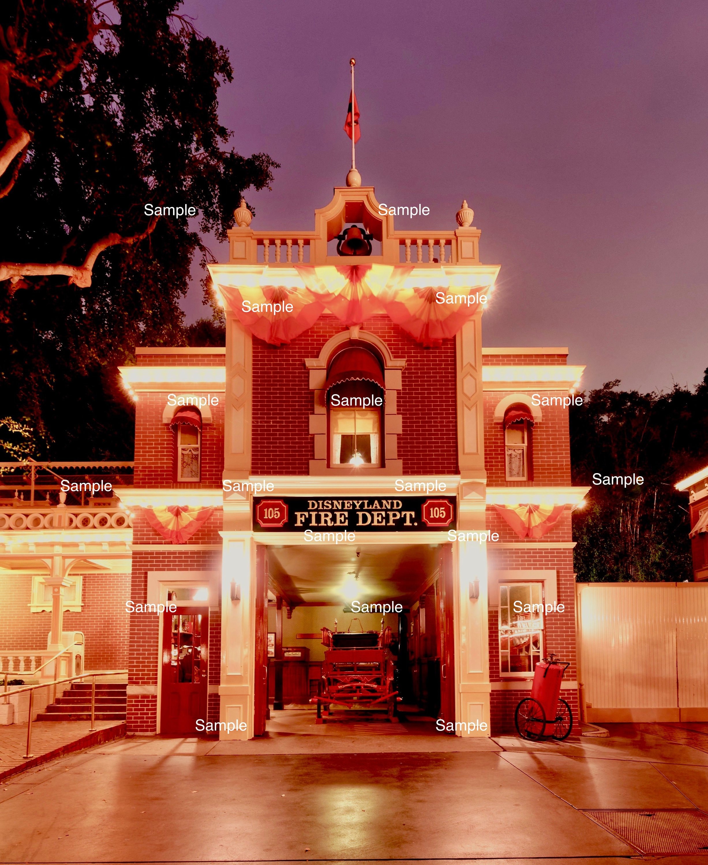 Disneyland Firehouse and Walt's Apartment on Main Street, USA Night ...