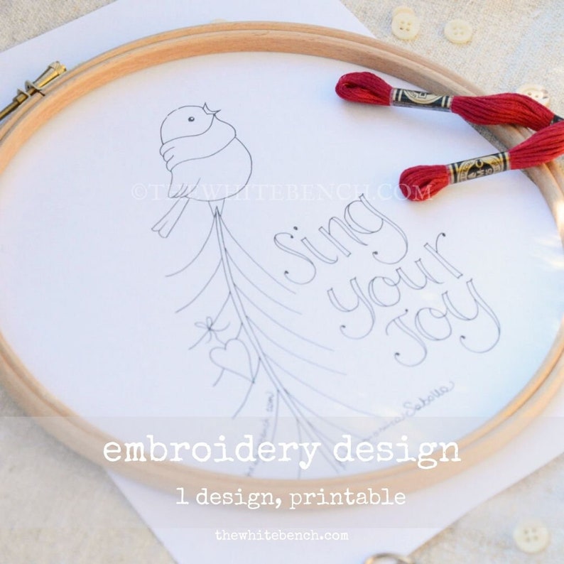 Redwork Embroidery Pattern, Nursery Embroidery Design, Christmas ...